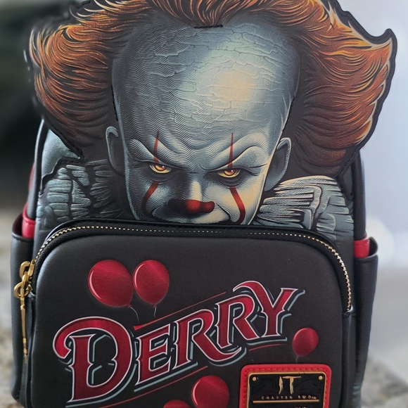 Loungefly | Bags | Horrorthemed Backpack With Pennywise Design | Poshmark